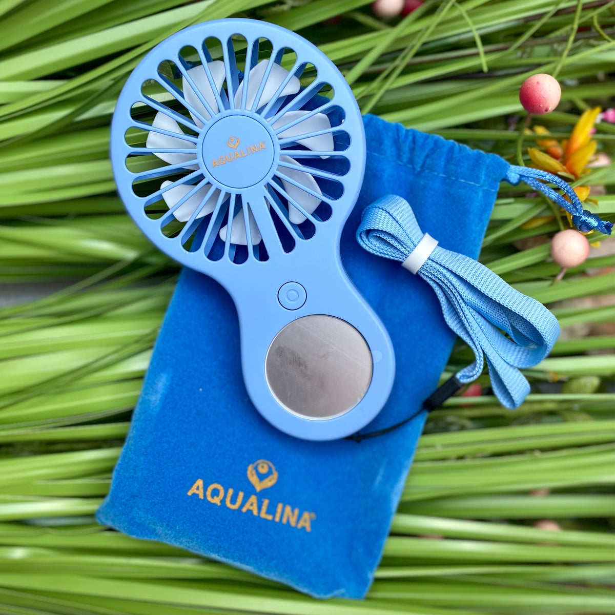 Handheld Companion Fan - Blue — Lovely Libby's