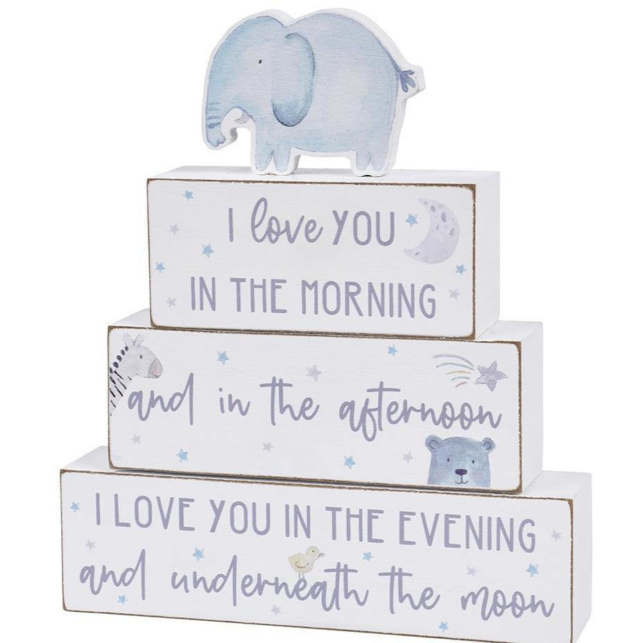 Elephant Stacking Block - Blue — Lovely Libby's
