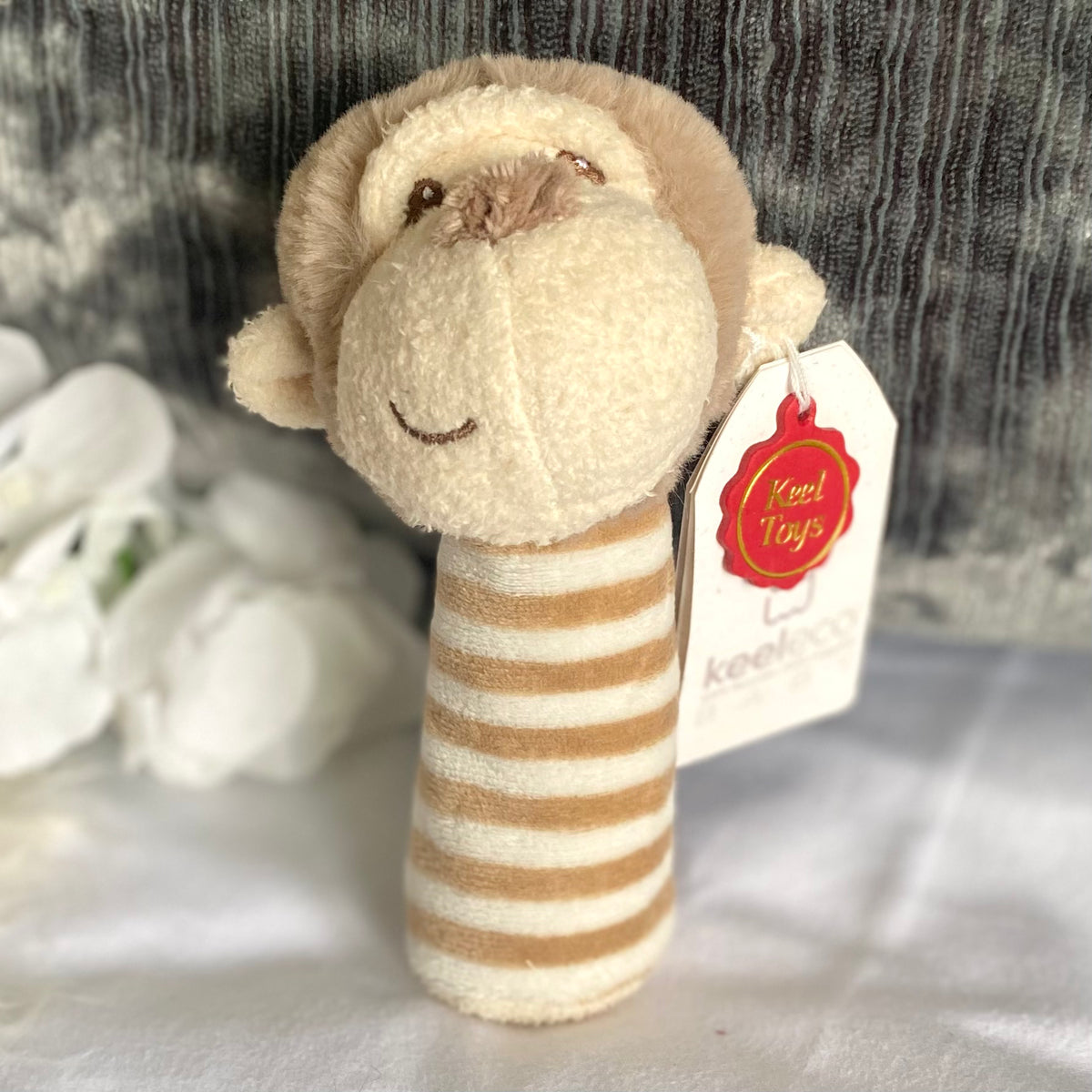 Marcel Monkey Rattle by Keel Toys — Lovely Libby's